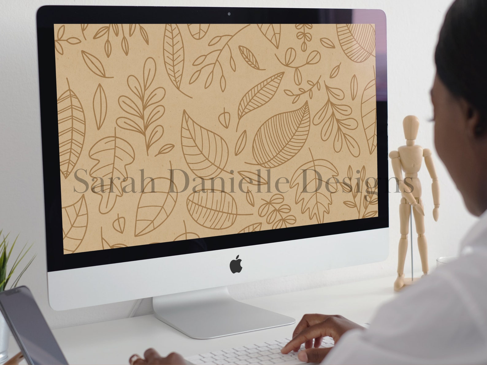 Autumn Leaves Desktop Background Minimal Fall Laptop - Etsy