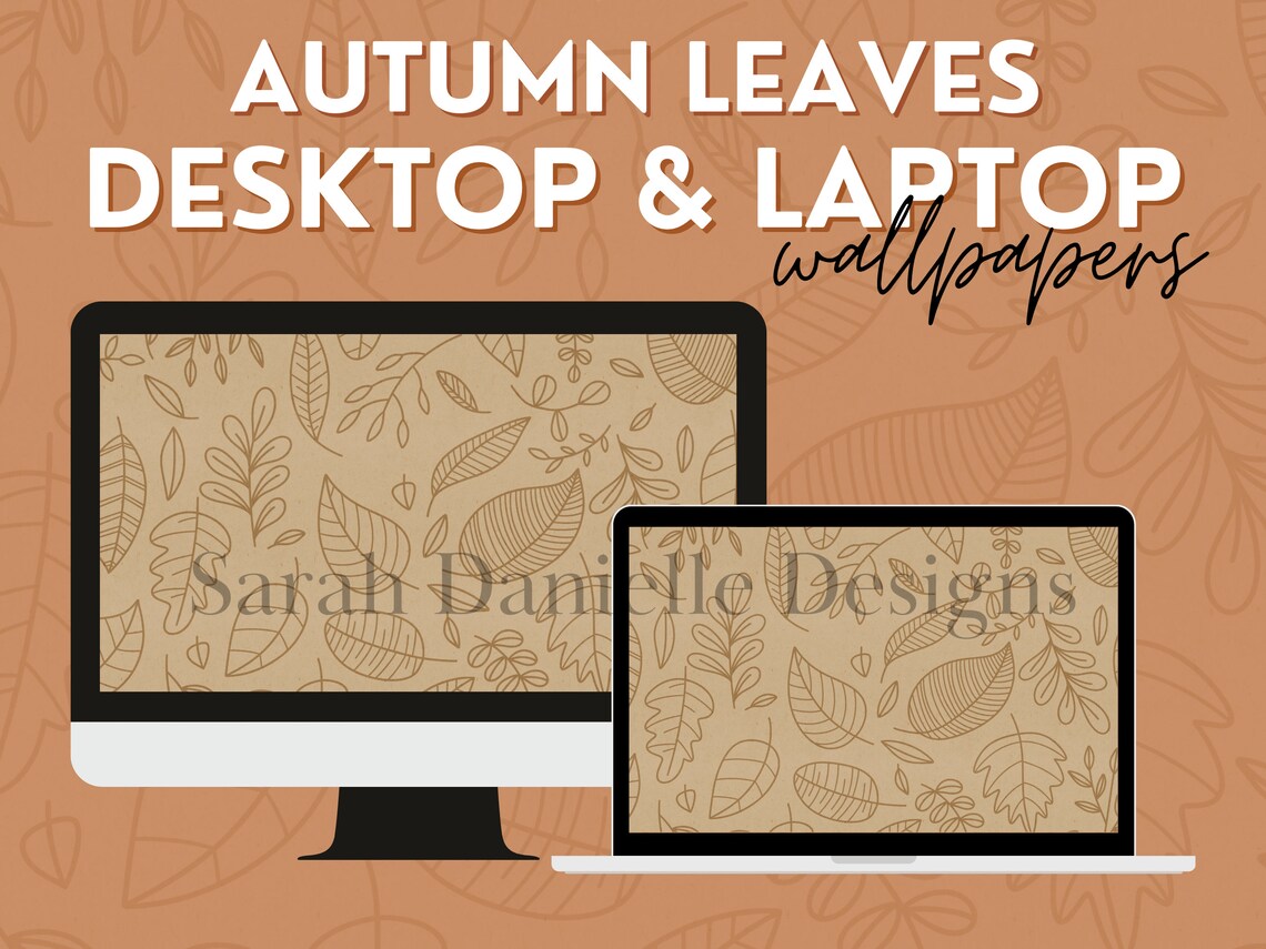 Autumn Leaves Desktop Background Minimal Fall Laptop - Etsy