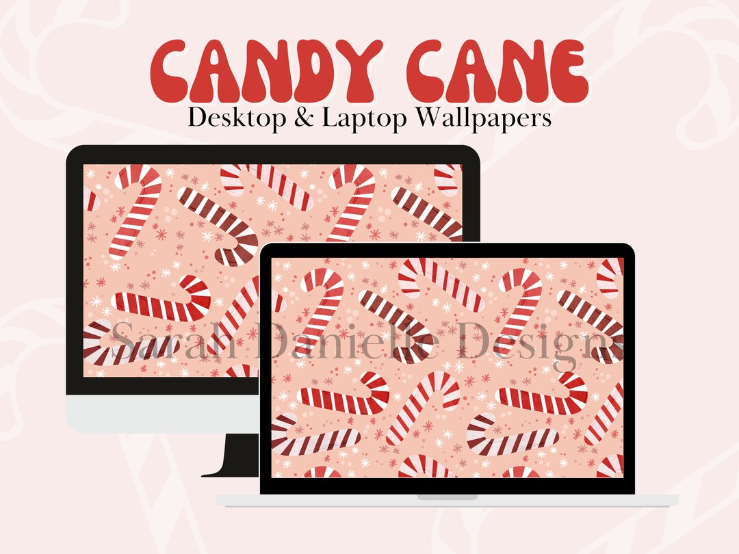 Candy Cane Pattern Desktop Background | Christmas Laptop Wallpaper ...