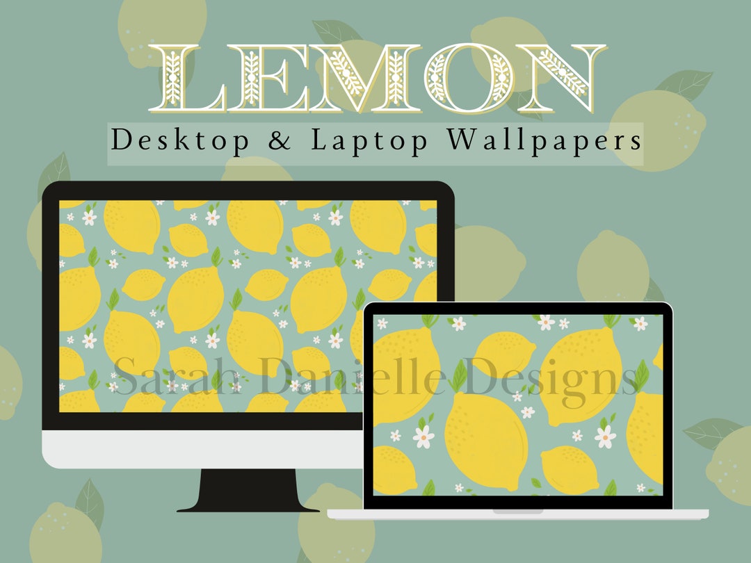 Lemon Pattern Desktop Wallpaper | Lemon Summer Laptop Background ...