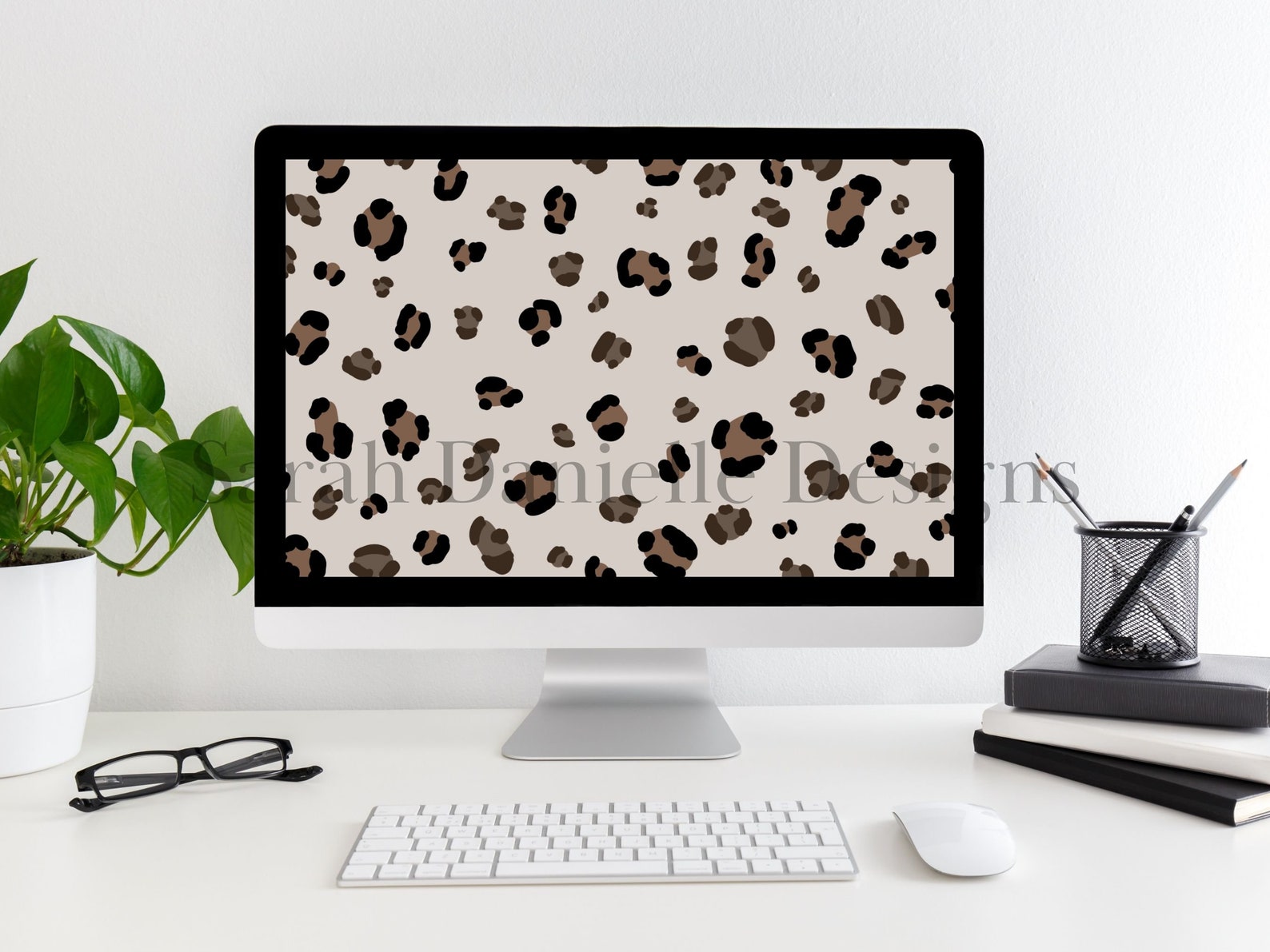 Leopard Print Desktop Wallpaper Animal Print Design - Etsy