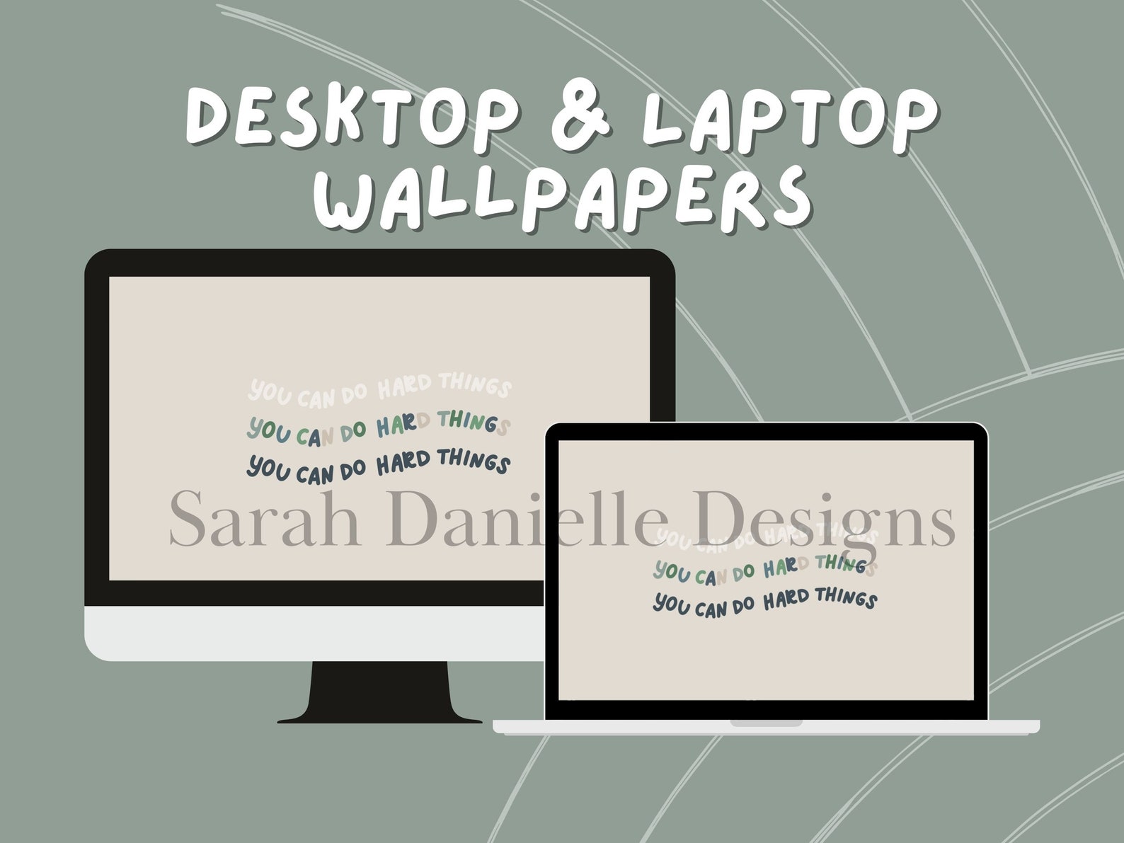 Motivational Desktop Wallpaper You Can Do Hard Things - Etsy
