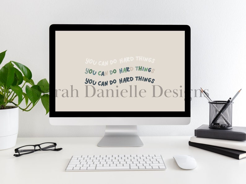 Motivational Desktop Wallpaper You Can Do Hard Things - Etsy