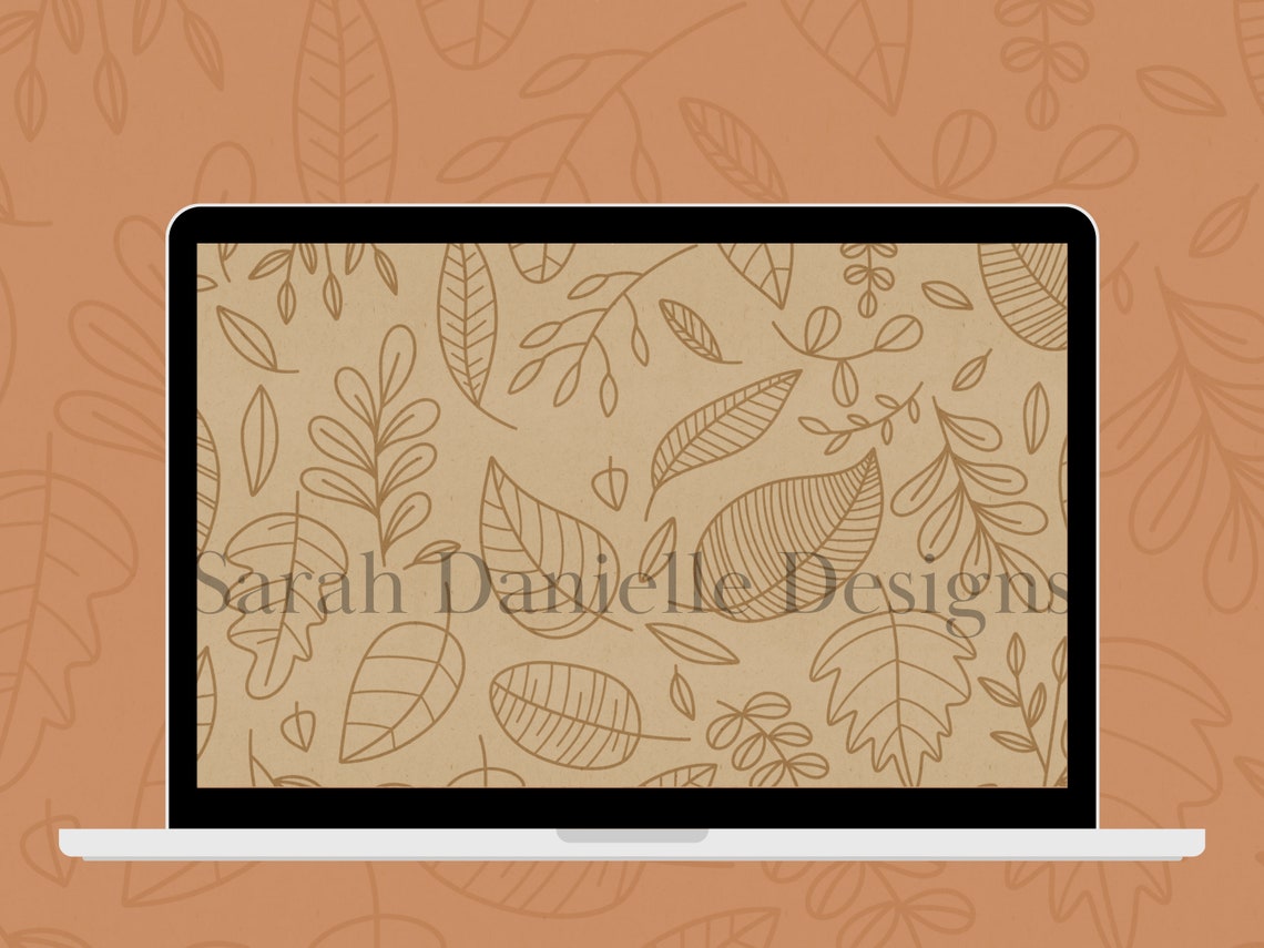 Autumn Leaves Desktop Background Minimal Fall Laptop - Etsy