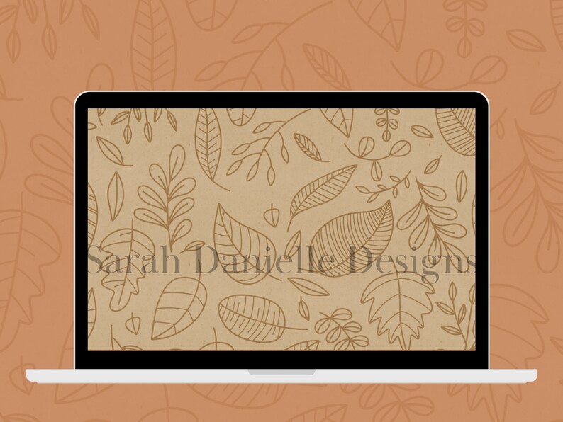 Autumn Leaves Desktop Background Minimal Fall Laptop - Etsy