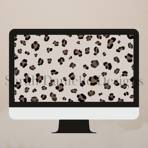 Leopard Print Desktop Wallpaper Animal Print Design | Etsy