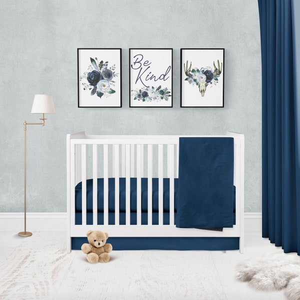 Navy Crib Bedding - Etsy
