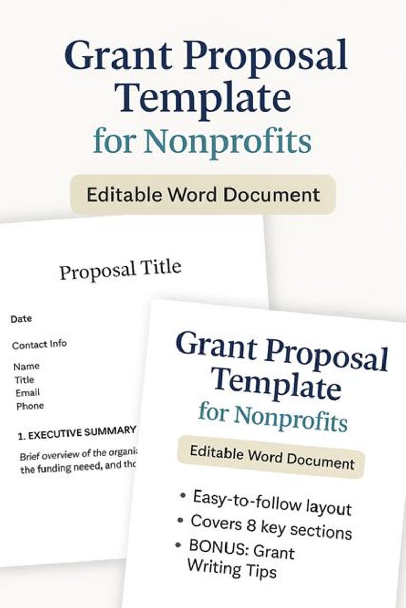 Grant Proposal Template - Etsy