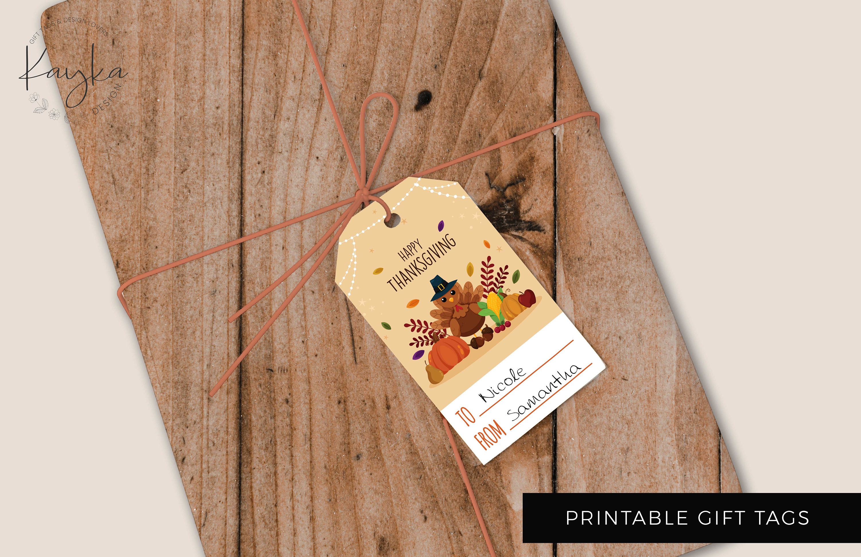 Printable Thanksgiving Gift Tags | Happy Thanksgiving to / From Gift ...