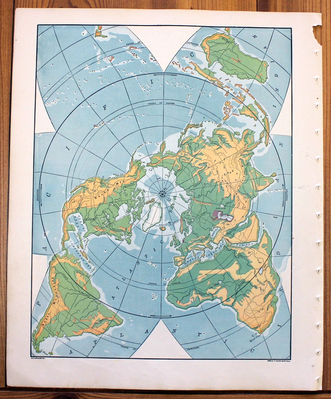 World Map - 1901 Natural Advanced Geography - Atlas - Etsy