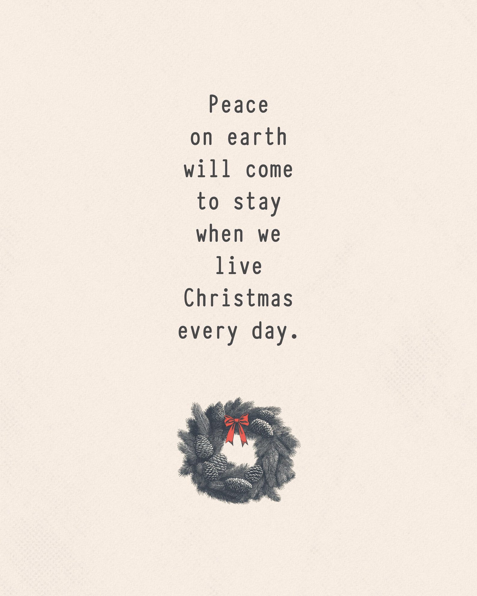 Vintage Christmas Quote Wall Art, Printable Christmas Greetings Card ...