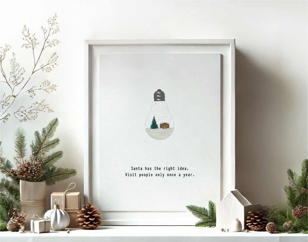 Funny Christmas Digital Print, Printable Xmas Cards, Greetings Card ...