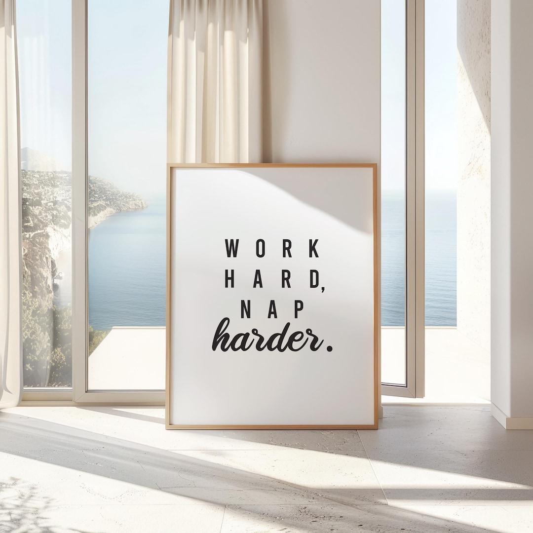 Work Hard Print, Printable Art Work, Large Print, Success Wall Art ...