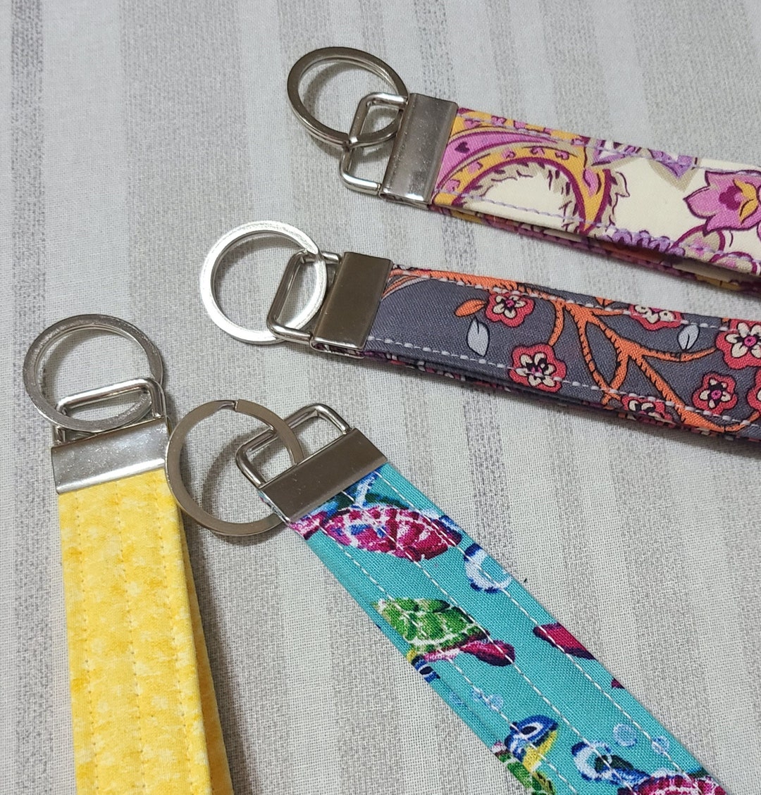 Fabric Keychain, Key Fob, Wristlet Keychain - Etsy