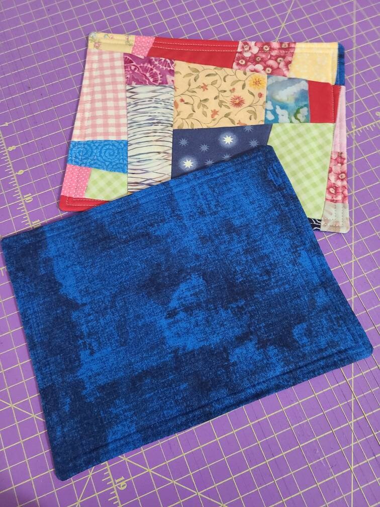 Rug Mug Set of 2, Snack Mat, Desk Mat, Counter Mat, Cotton Rug Mug ...