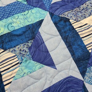 Beautiful Blue Baby Quilt, Blue Lover Baby Quilt, Cozy Baby Quilt, Baby ...