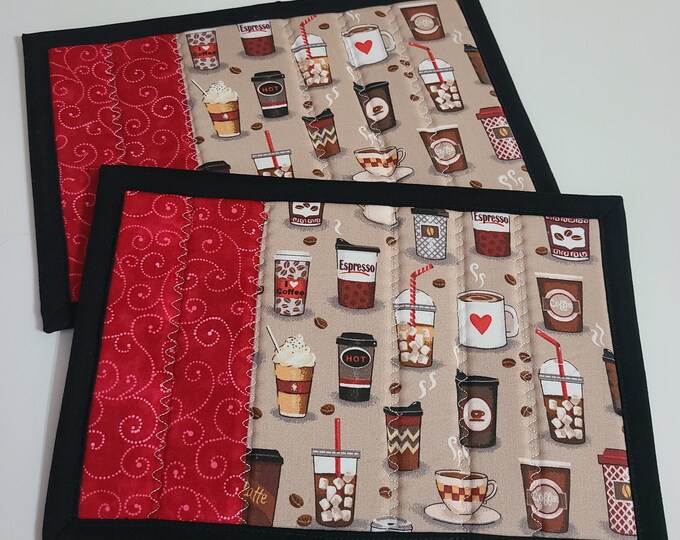 Rug Mug, Snack Mat, Desk Mat, Counter Mat, Cotton Rug Mug, Coffee Cups ...