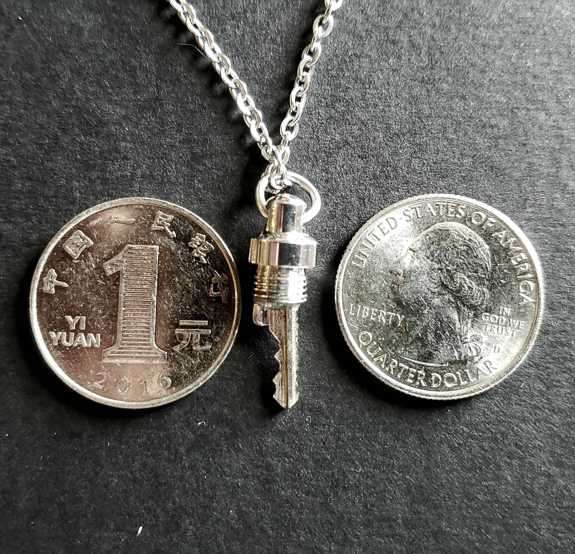 N055B- the Secret Chastity Key Necklace This is a Working Chastity Key ...