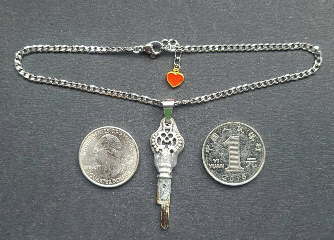 N058A- the Real Chastity Key ANKLET CHARM This is a Working Chastity ...