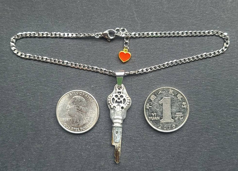 N058A- the Real Chastity Key ANKLET CHARM This is a Working Chastity ...