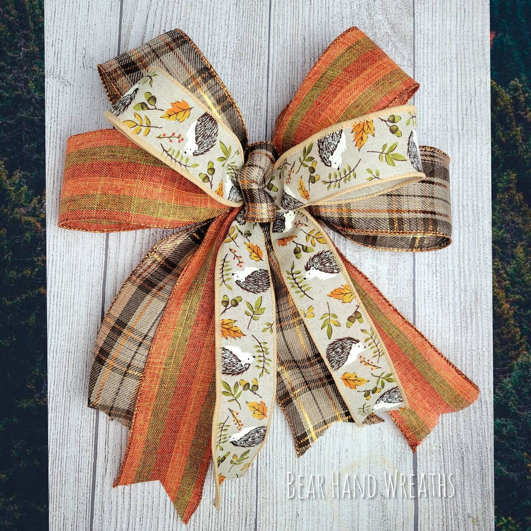 Fall Bow, Fall Lantern Bow, Autumn Lantern Bow, Fall Bow for Wreath ...