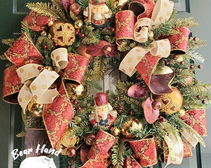 Christmas Nutcracker Wreath Nutcracker Wreath Elegant - Etsy