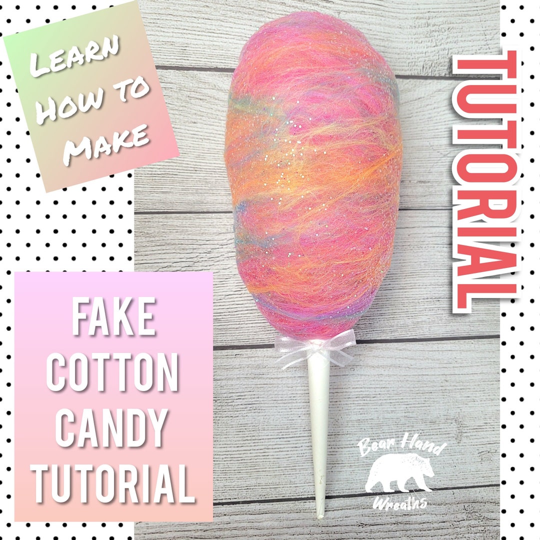 How to Video, How to Make a Fake Cotton Candy, Cotton Candy Tutorial - Etsy