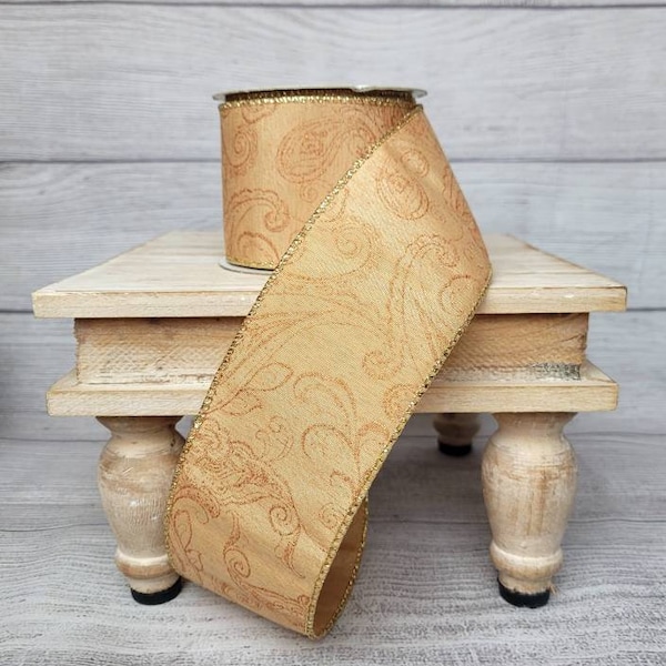 Gold Edge Ribbon - Etsy