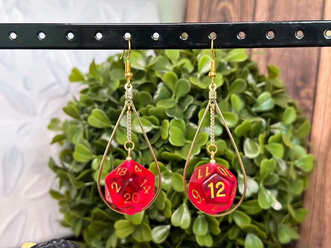 Dice Earrings | Dice Jewelry | Dnd Earrings | D20 Earrings | Nerd ...