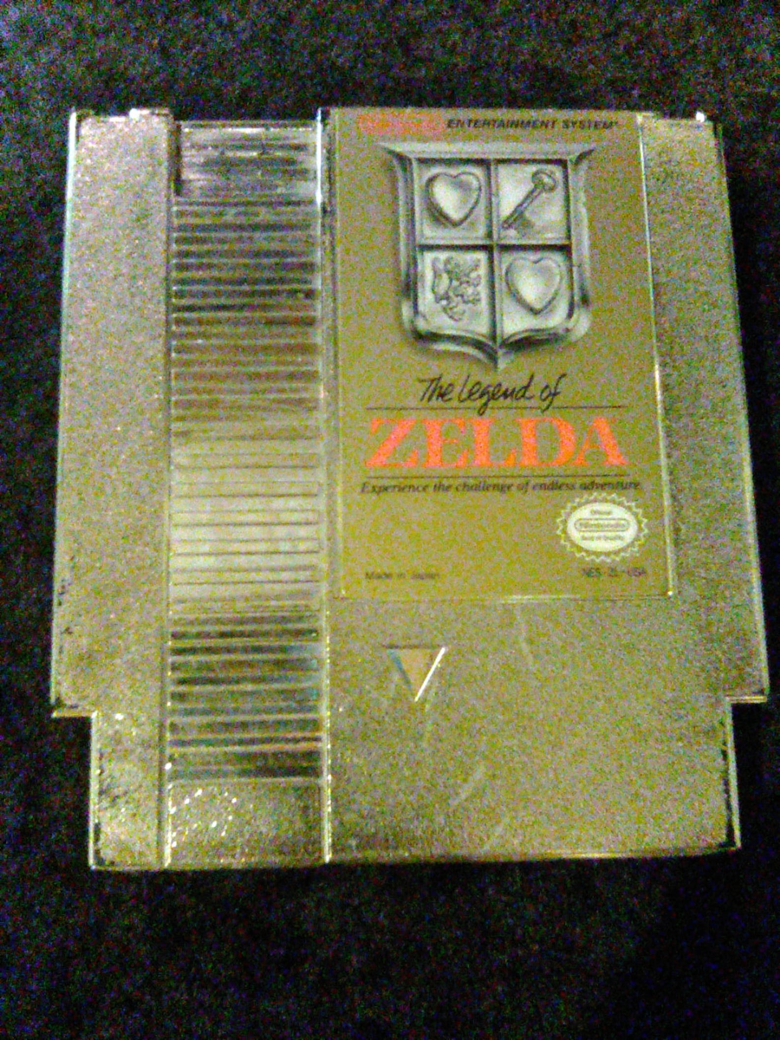 Vintage NES 1985 the Legend of Zelda Gold Edition Reversion a 3 Screw ...