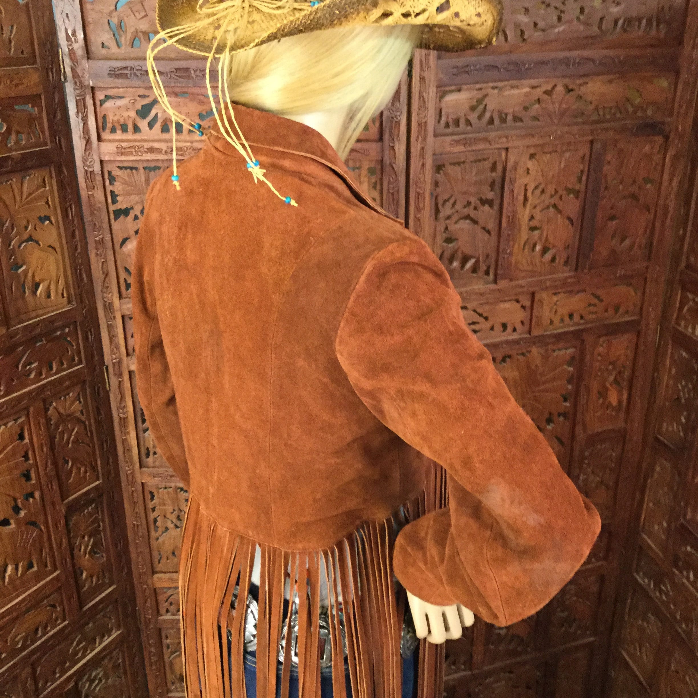 Long Leather 3 Foot Fringe Jacket Calf Length Very Rare Maxima Small - Etsy