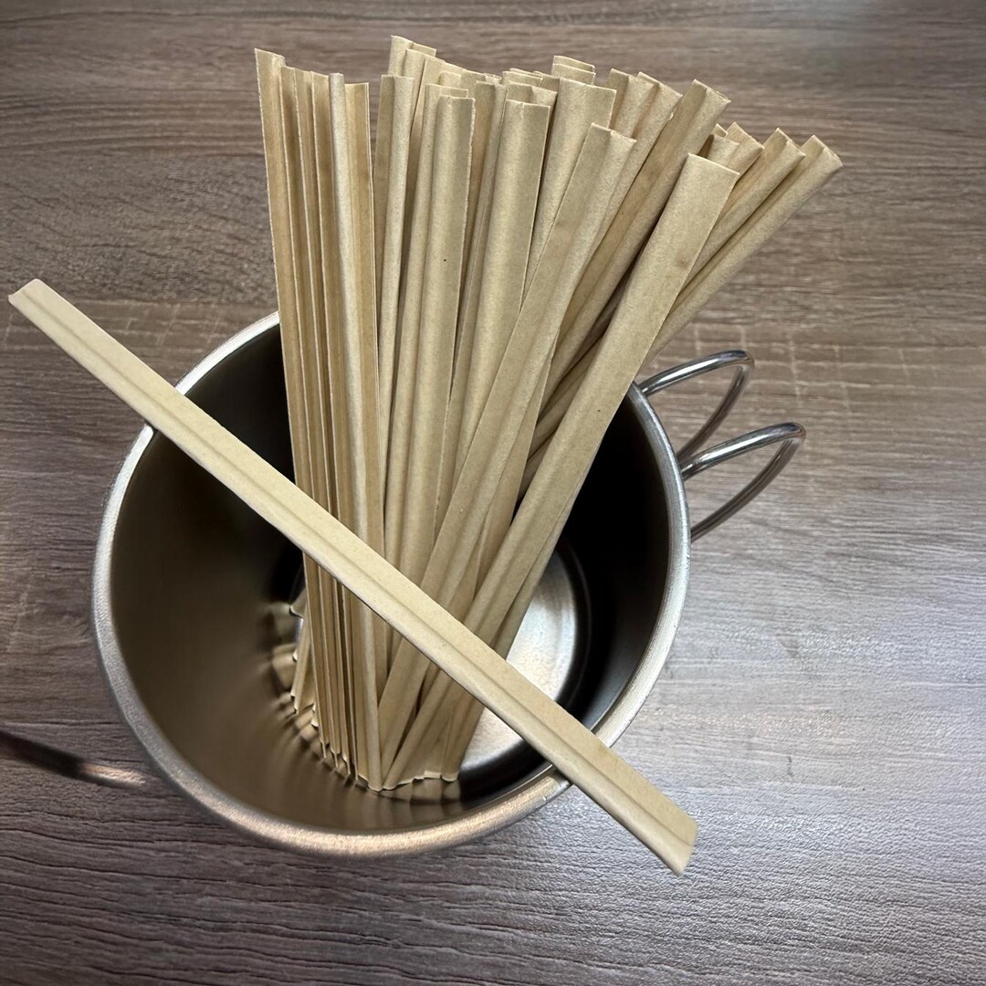 Paper Coffee Stirrer Straw 100pcs Pack 140mm(l) Compostable PFAS Free ...
