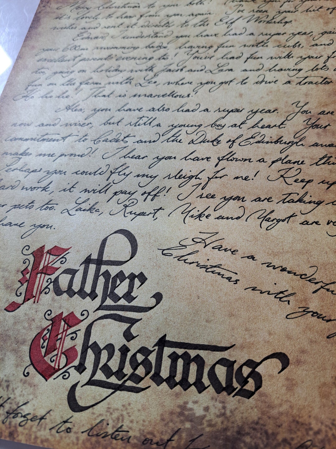 Bespoke, Handwritten Letter From Father Christmas - Etsy