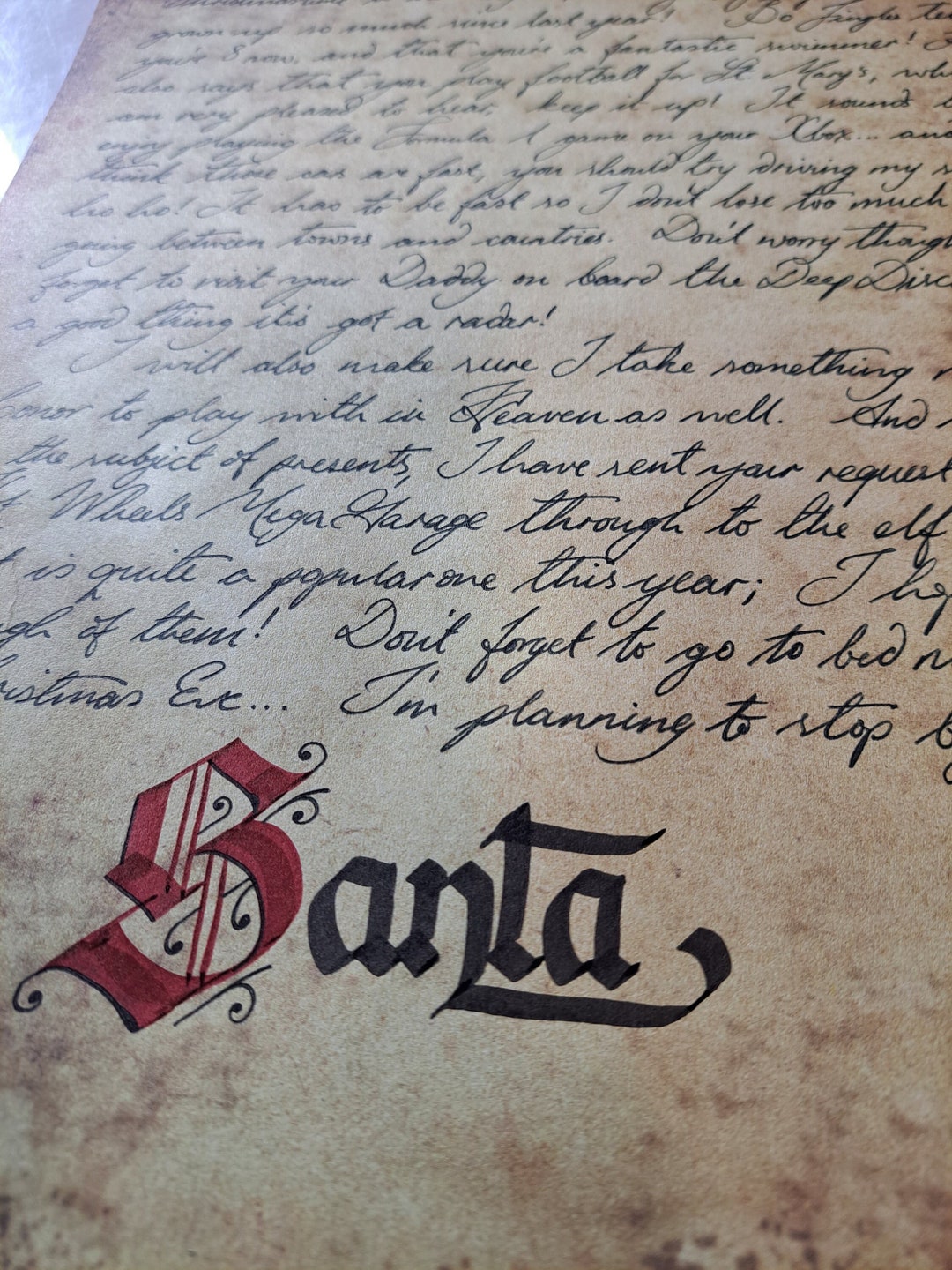Bespoke, Handwritten Letter From Santa - Etsy
