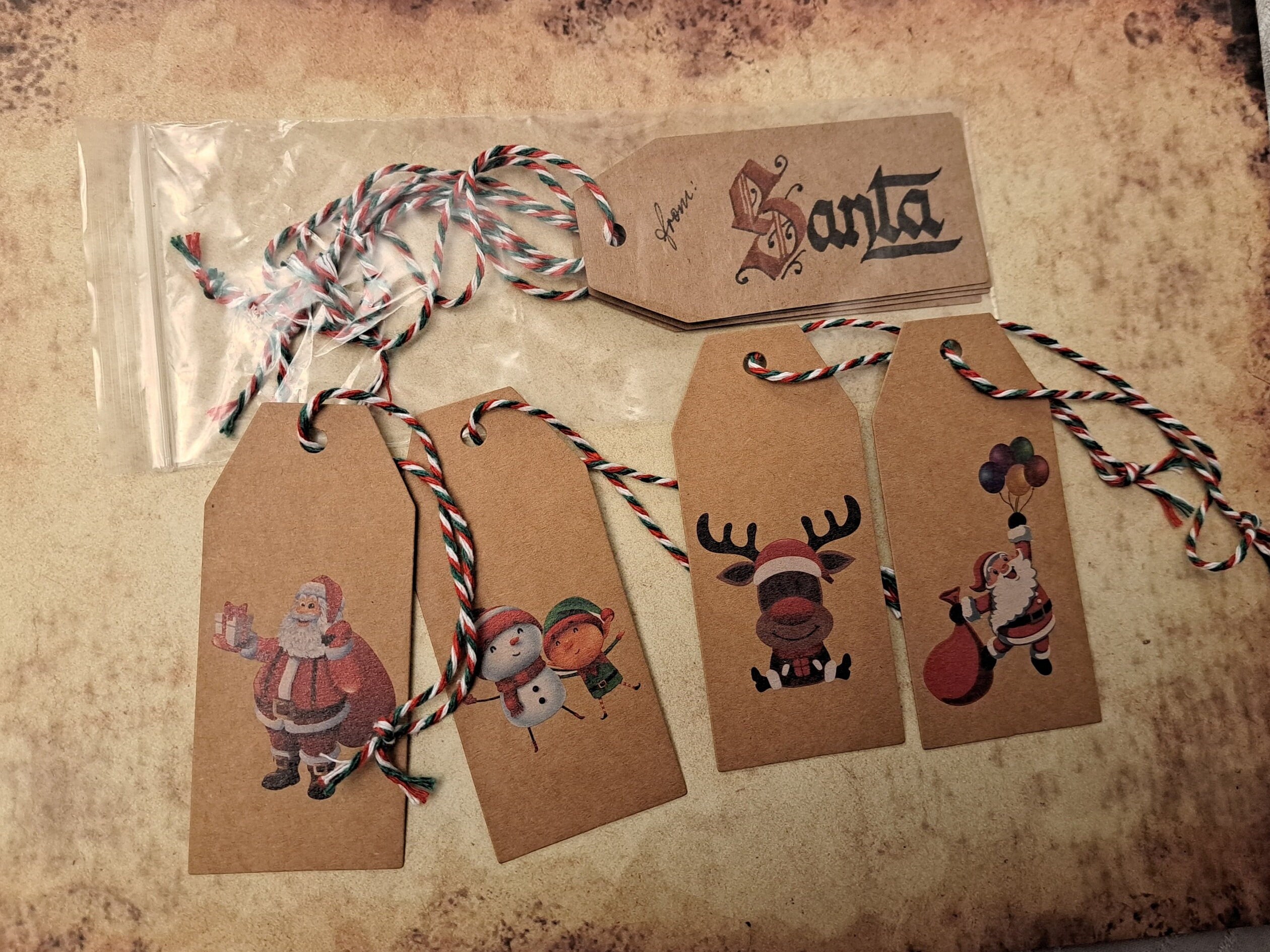 Santa Gift Tags (pack of 8) - Etsy