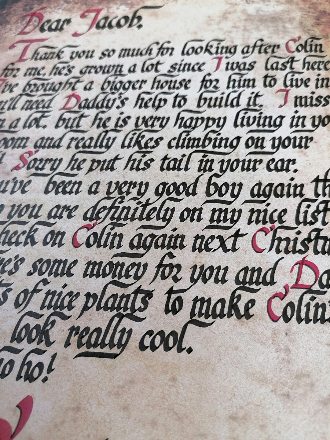 Luxury Bespoke Letter From Father Christmas in Italic Calligraphy - Etsy