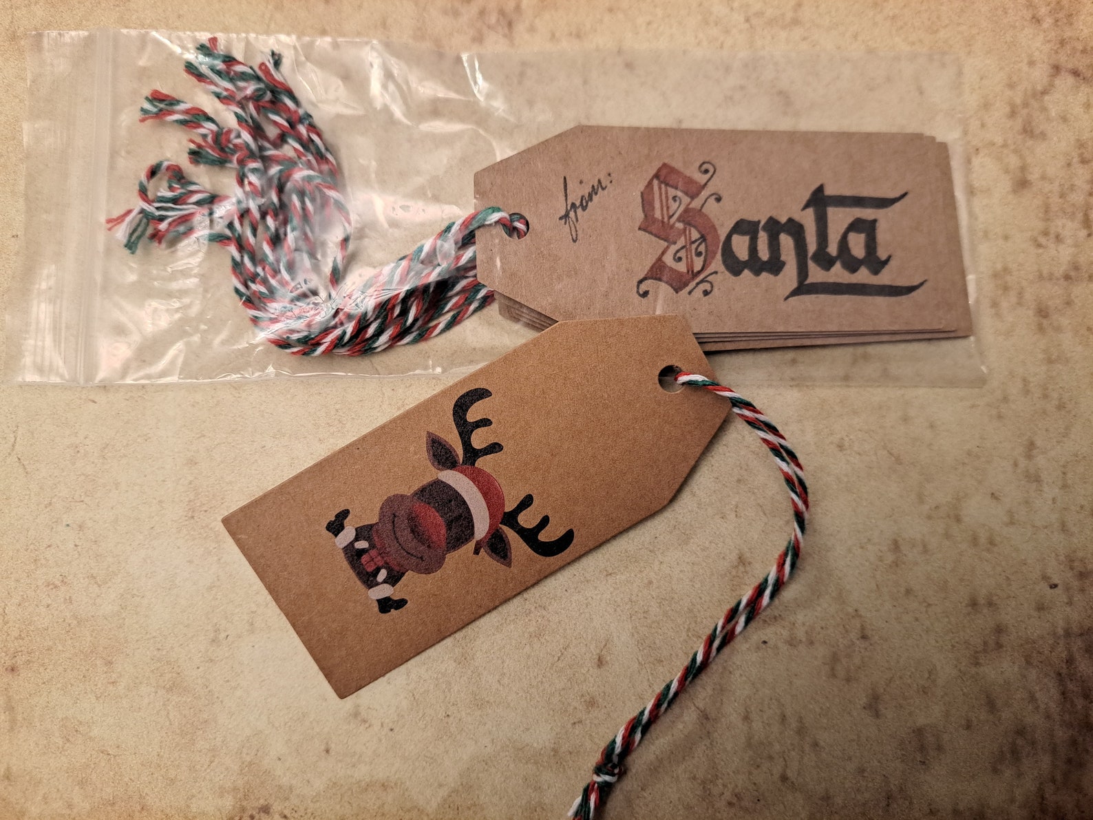 Santa Gift Tags (pack of 8) - Etsy