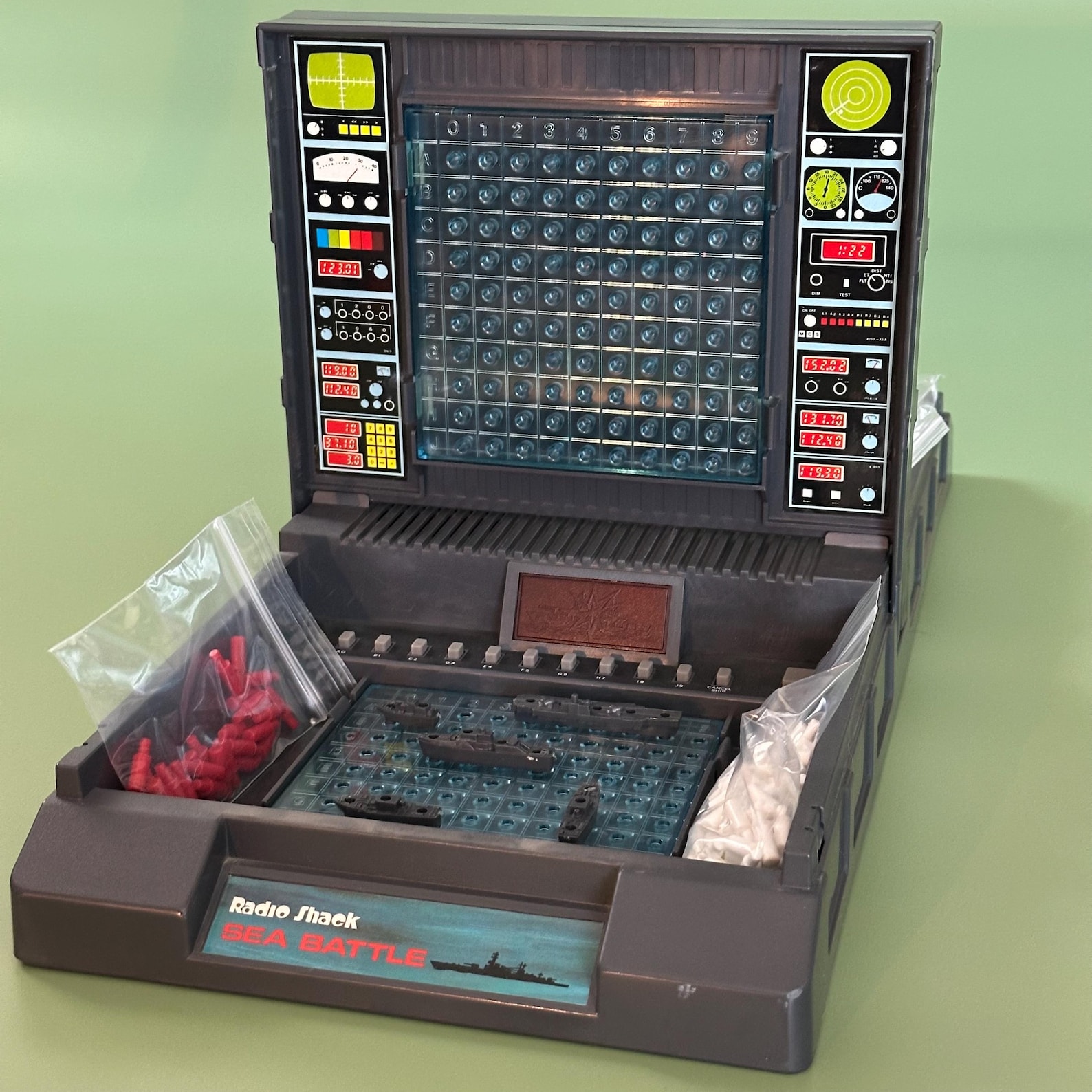 Vintage Radio Shack SEA BATTLE Electronic Game | 1980s Naval Strategy ...