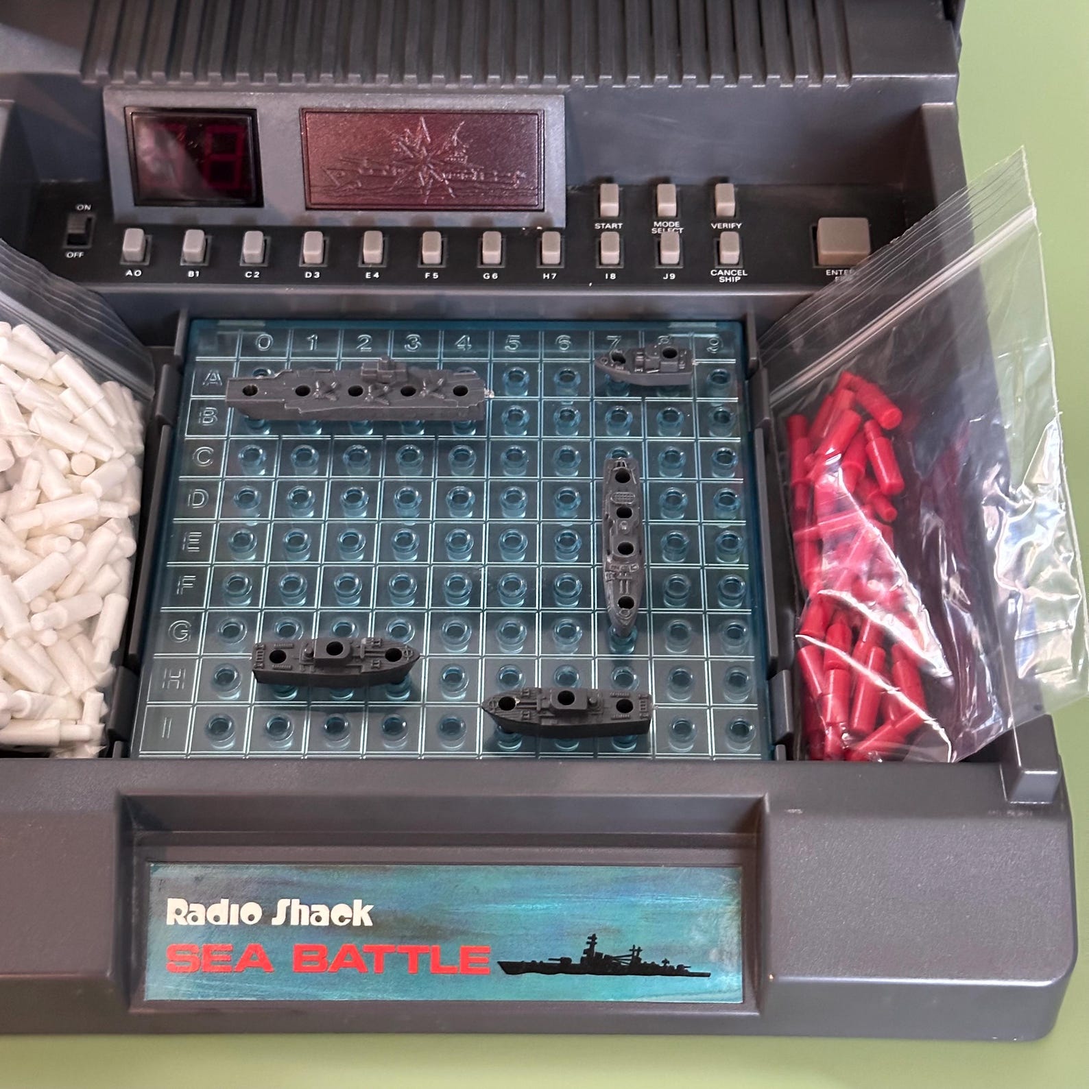 Vintage Radio Shack SEA BATTLE Electronic Game | 1980s Naval Strategy ...