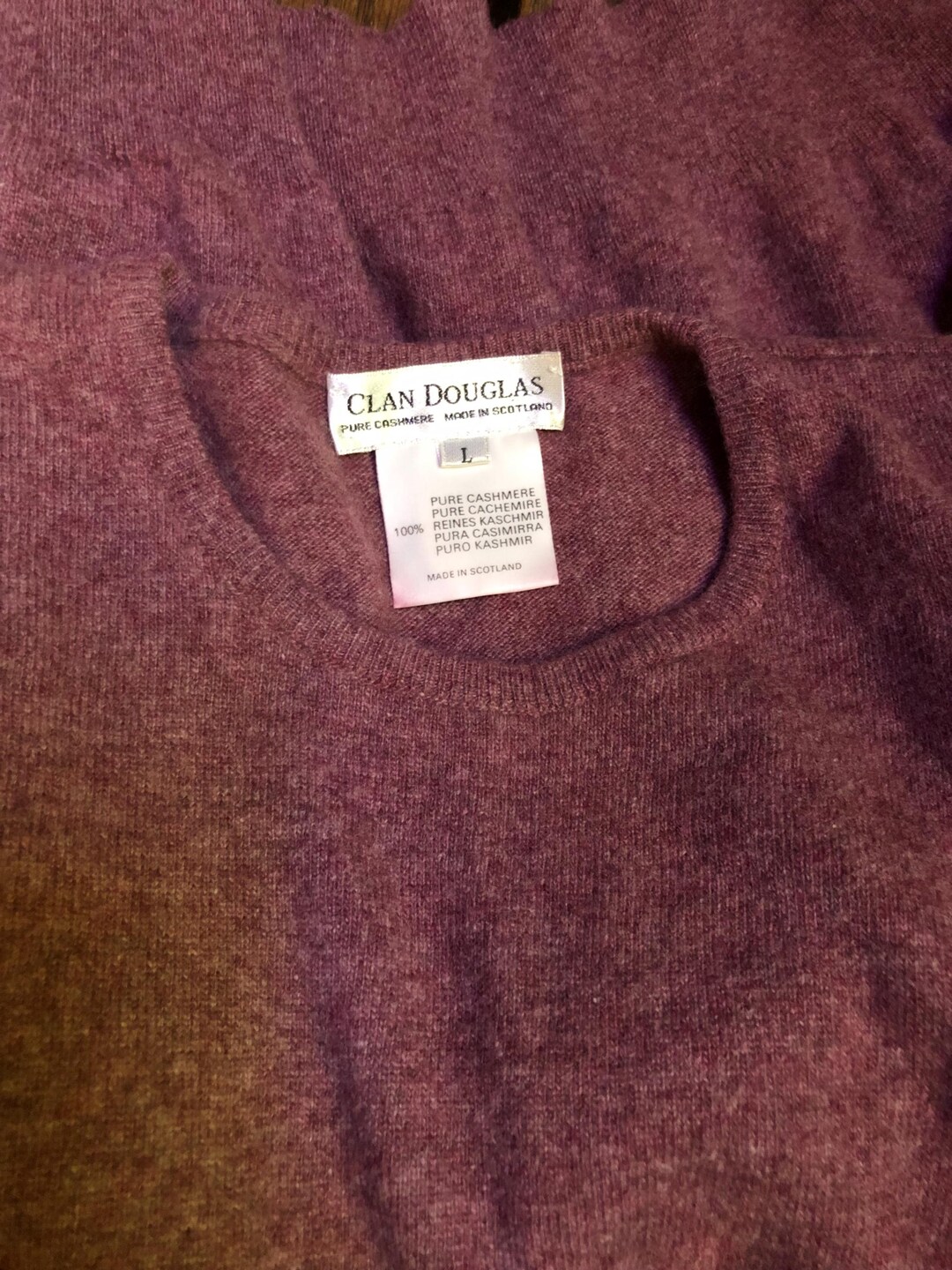 Scotland Cashmere Sweater Top Short Clan Douglas Cashmere Vintage Top ...