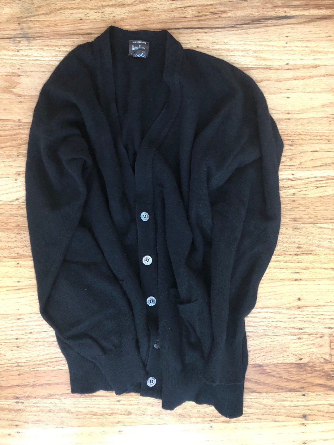 Scotland Cashmere Neiman Marcus Cashmere Wool Made in Scotland Black ...