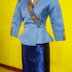 Asian Dress, Lao Traditional Dress, Thai-lao Dress,thai Dress, Lao ...