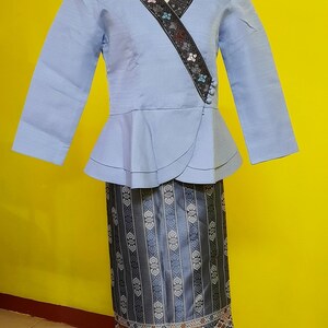 Asian Dress, Lao Traditional Dress, Thai-lao Dress,thai Dress, Lao ...