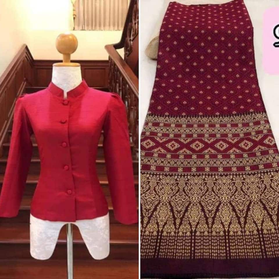 Asian dress Lao traditional dress Thai-lao dressThai dress | Etsy