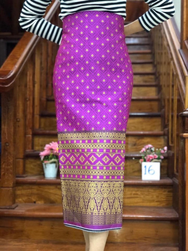 Finished Traditional Lao Sarong Lao Long Skirt Thai Sarong - Etsy