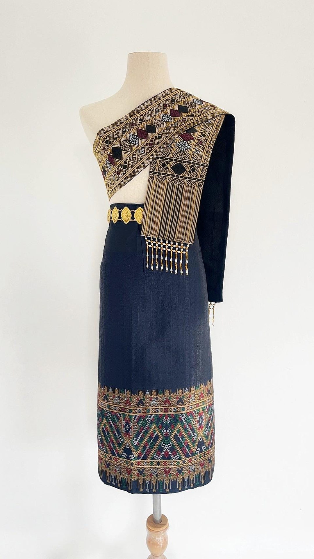 Set of Lao Traditional Dress, Each Set Including With 1 Skirt and 1 ...