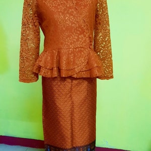 Asian Dress, Lao Traditional Dress, Thai-lao Dress,thai Dress, Lao ...