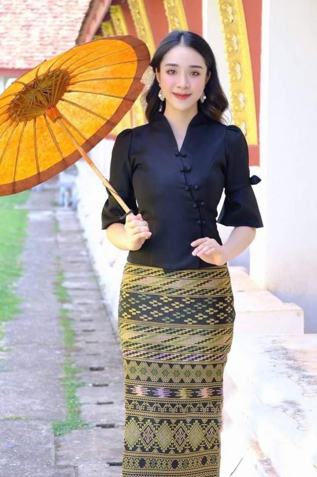 Asian Dress, Lao Traditional Dress, Thai-lao Dress,thai Dress, Lao ...