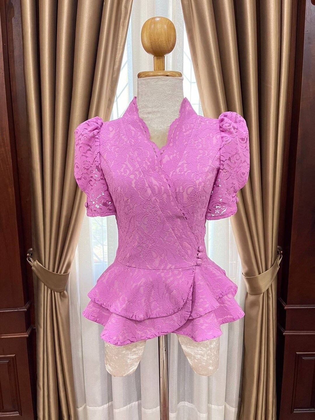 Asian Blouse, Lao Dress, Asian Lady Dress, Lao Clothing, Thai Dress ...