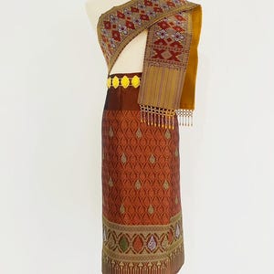 Set of Lao Traditional Dress, Each Set Including With 1 Skirt and 1 ...